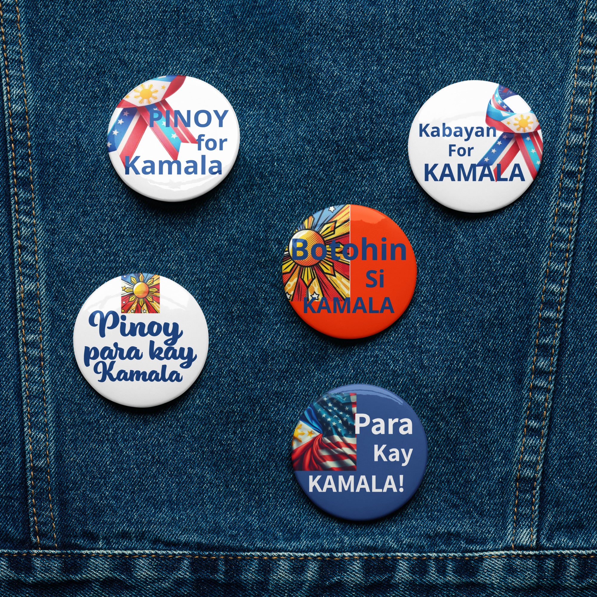 "Ka-BAYAN PARA KAY KAMALA" Set of Kamala Harris pin buttons – The ...
